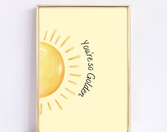 Harry Styles Golden Digital Poster - Etsy