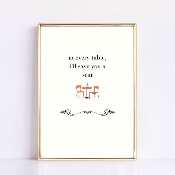 At Every Table Ill Have You a Seat Seating Chart - Etsy