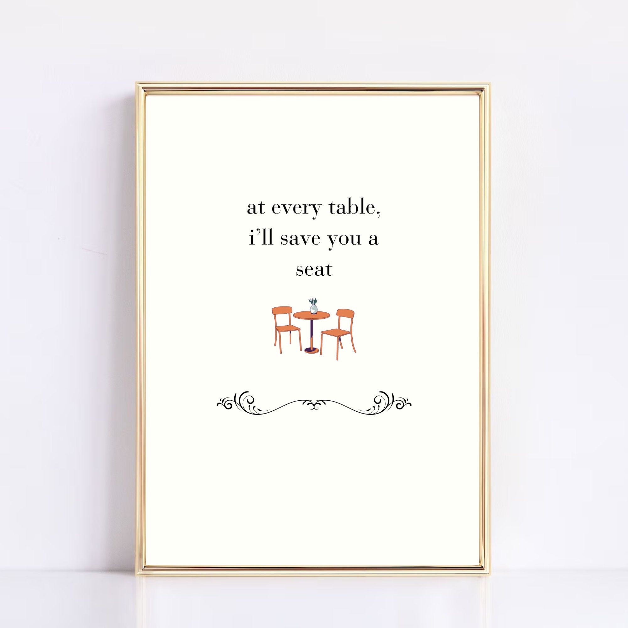 At Every Table I'll Save You A Seat Digital Print Poster Download for ...