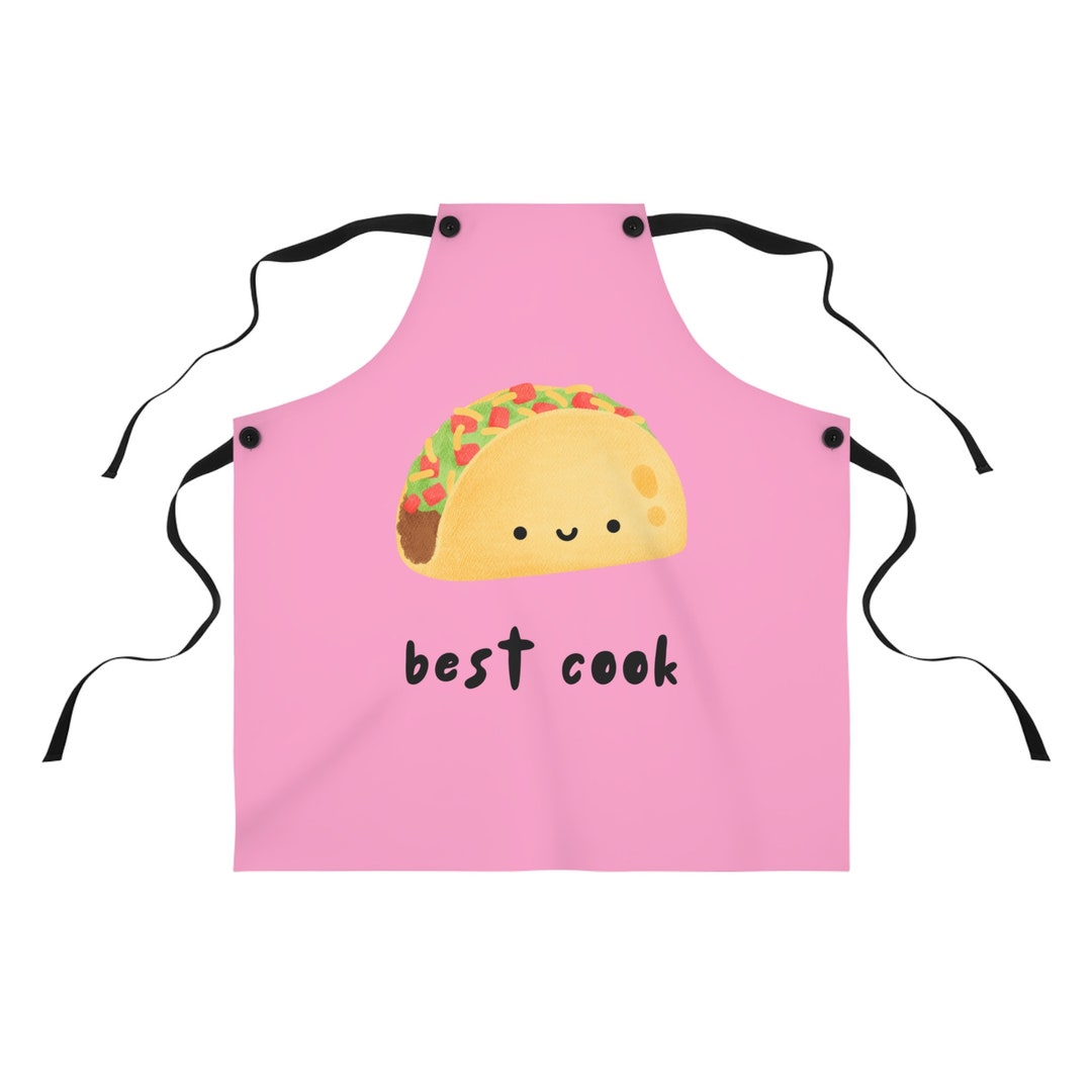 Cute Cartoon Taco Smiling Apron - Best Cook Poly Twill Apron - Etsy