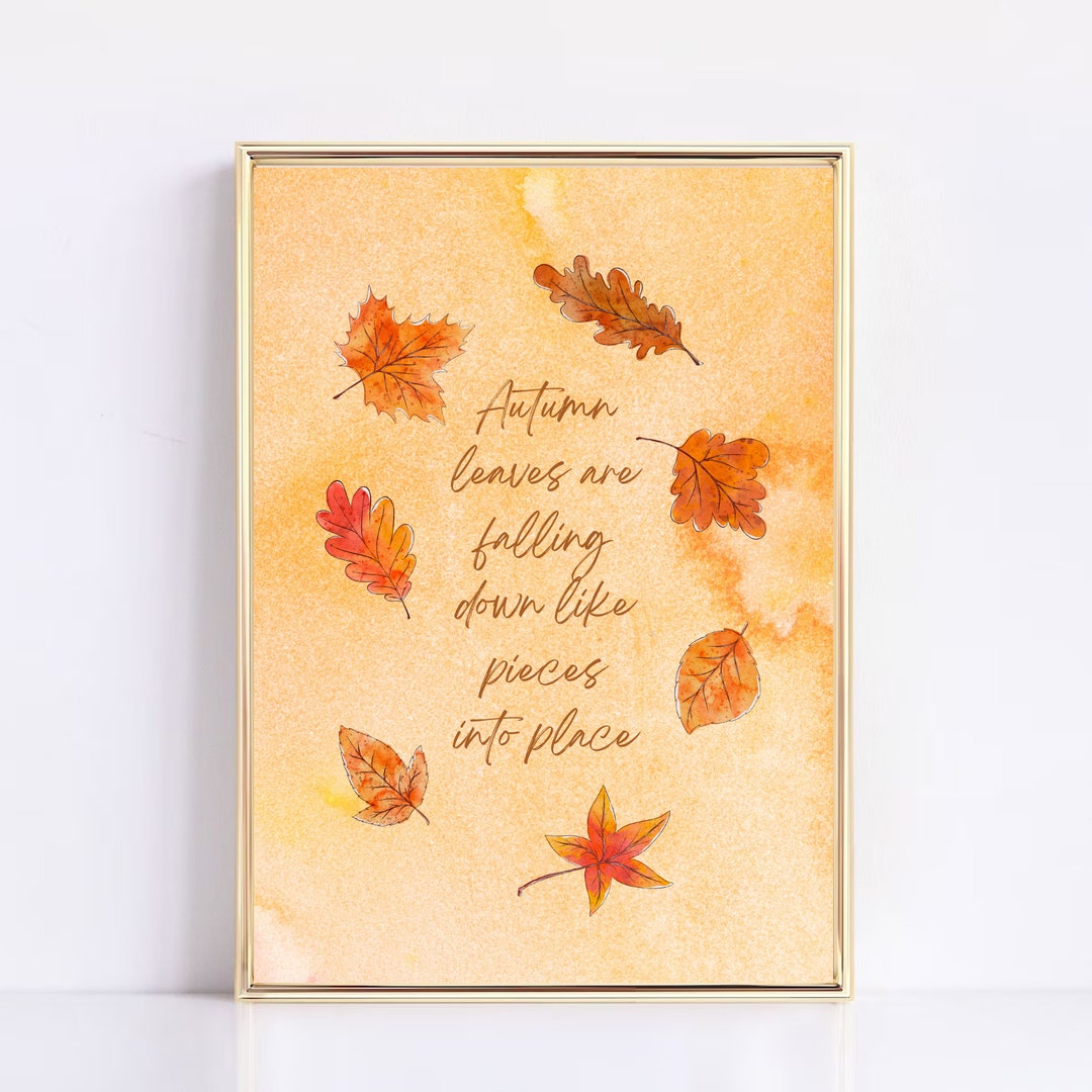 Autumn Leaves Are Falling Down Like Pieces Into Place With Fall Leaves ...