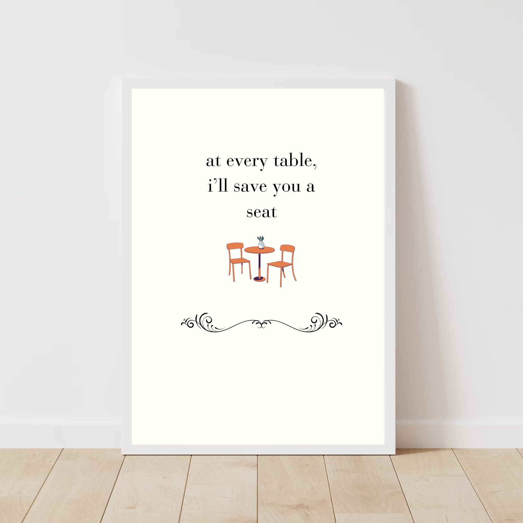 At Every Table I'll Save You A Seat Digital Print Poster Download for ...