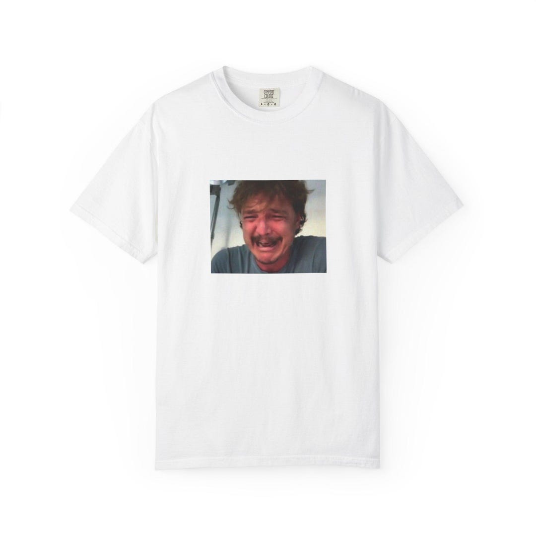 Crying Pedro Pascal Meme T-shirt | Funny Expression Tee - Etsy