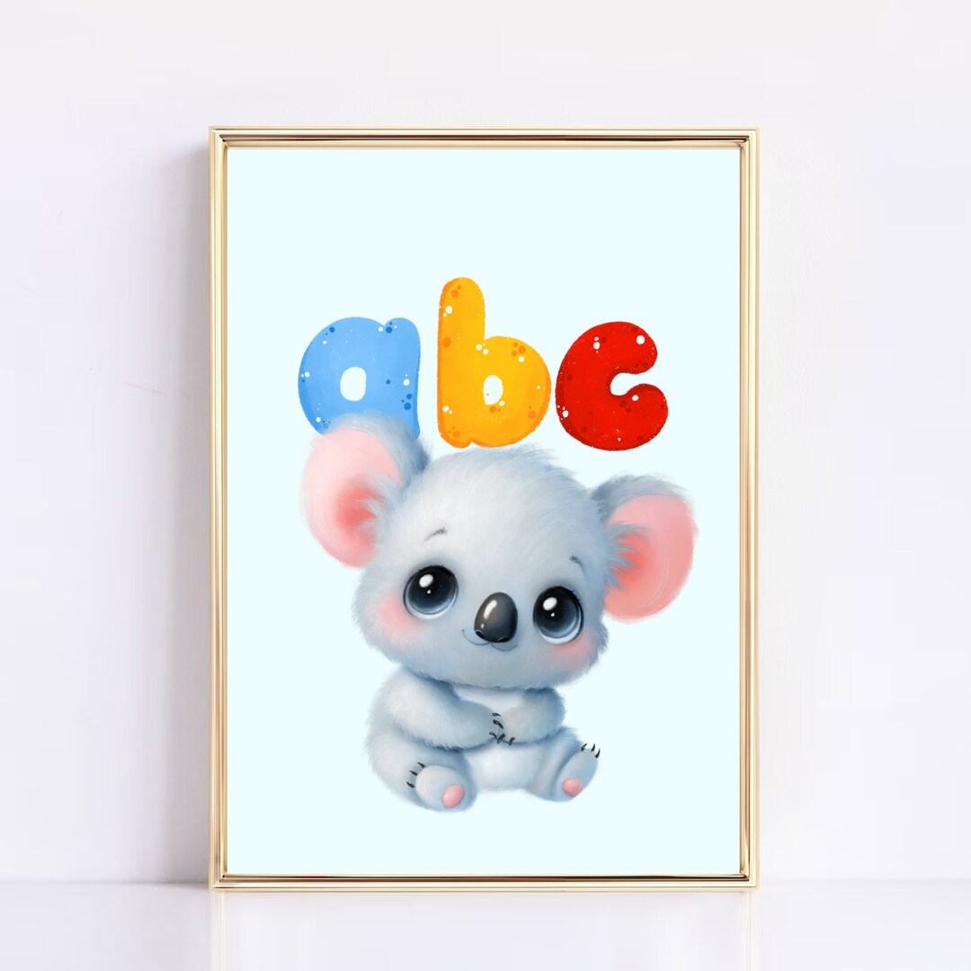 Baby Koala ABC Print, Nursery Decor (digital Download) - Etsy