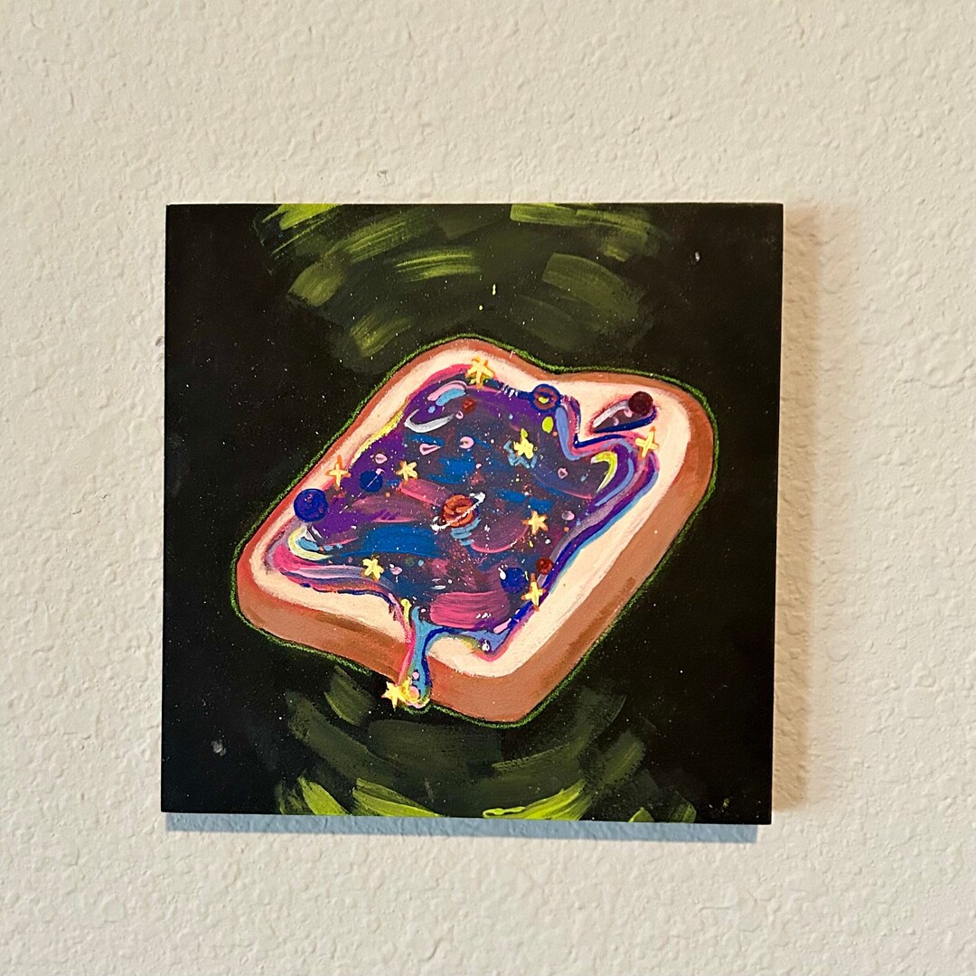 Galaxy Toast -8x8 Acrylic Painting - Etsy