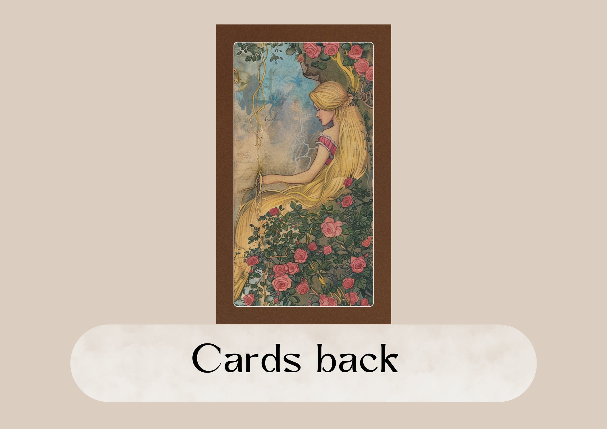 Rapunzel Inner Guide Oracle Printable Cards Deck, Fairy Tale Romantic ...