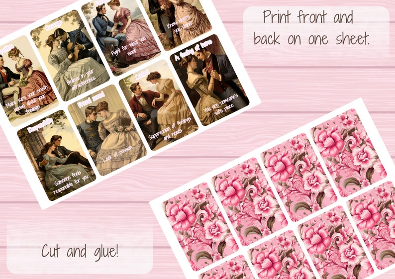 Printable Oracle Cards Deck Victorian Courtship, Oracle Set for ...