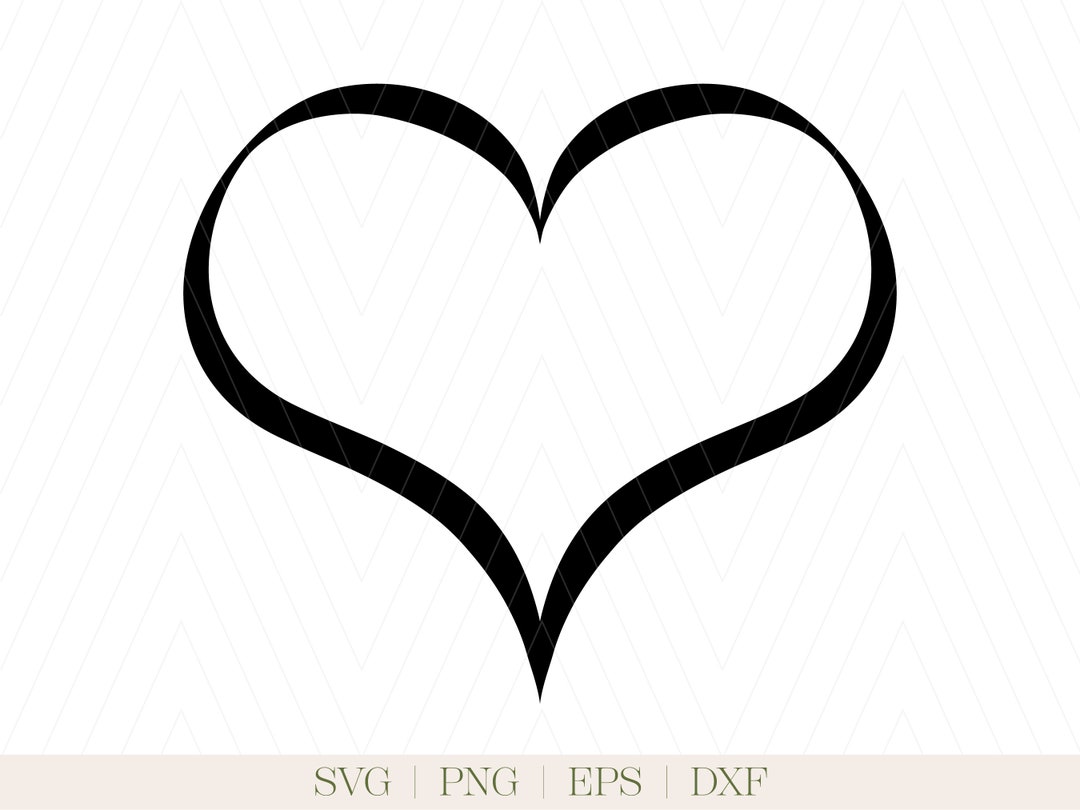 Love Heart SVG Png Dxf Eps, Cut File, Clip Art Design Assets ...