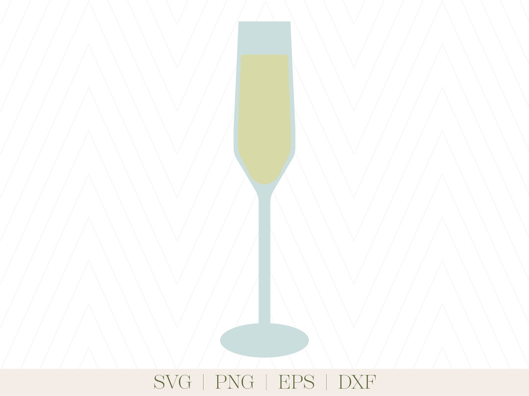 Champagne Flute SVG Png Dxf Eps, Cut File, Clip Art Design Assets ...