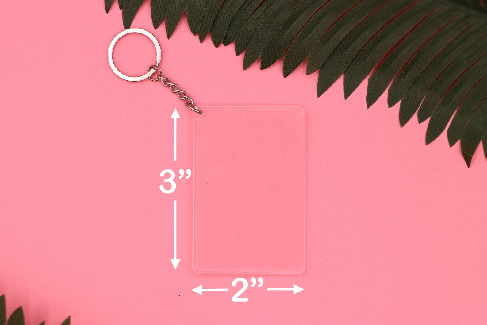 Rectangle Blank Clear Acrylic Photo Keychain-choose Quantity--5pcs. or ...