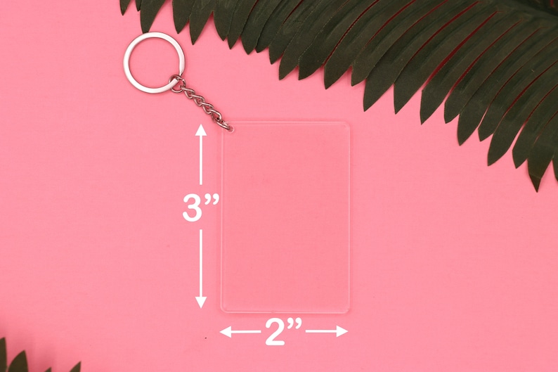 Rectangle Blank Clear Acrylic Photo Keychain-choose Quantity--5pcs. or ...