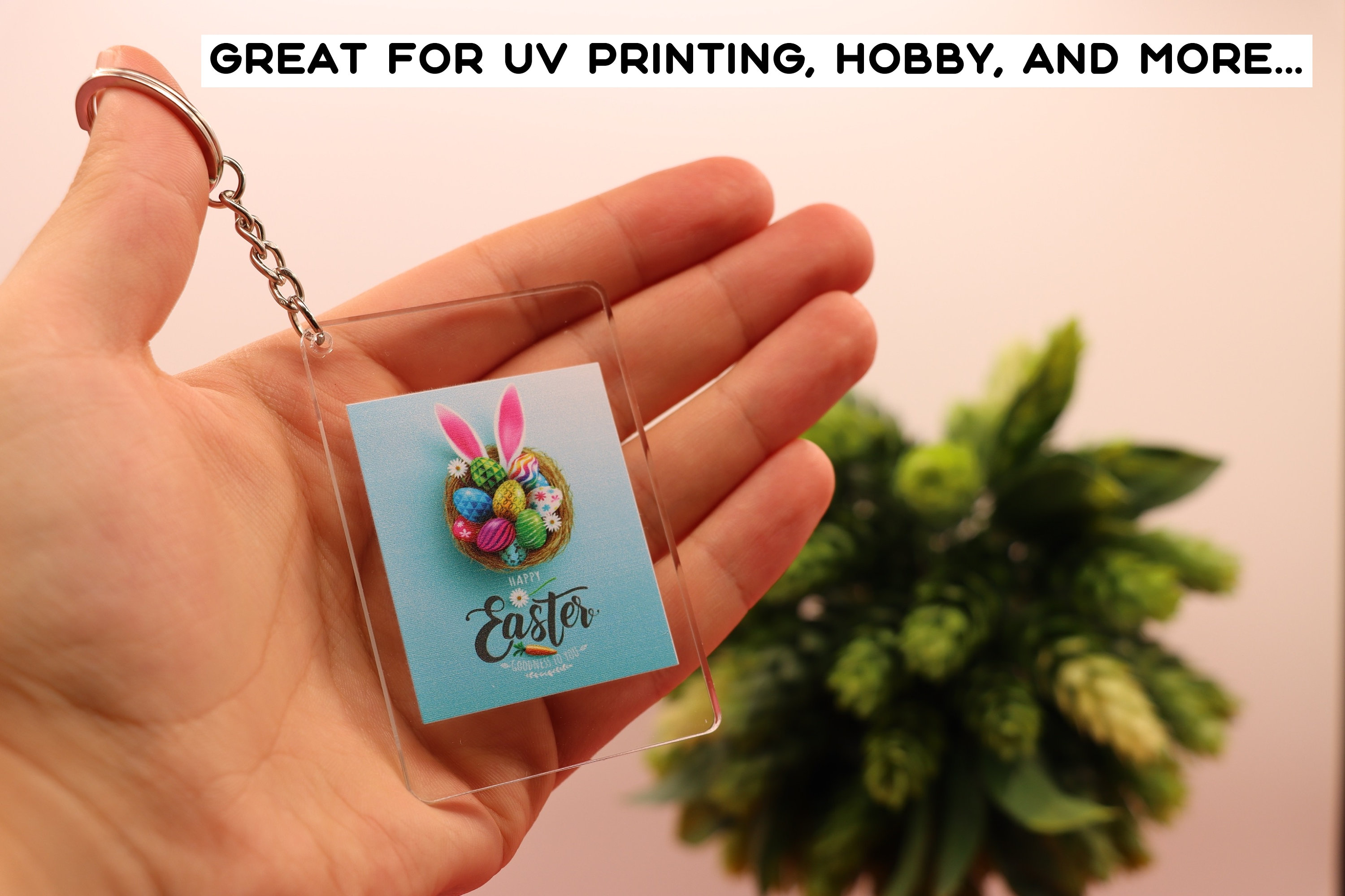 Rectangle Blank Clear Acrylic Photo Keychain-choose Quantity--5pcs. or ...