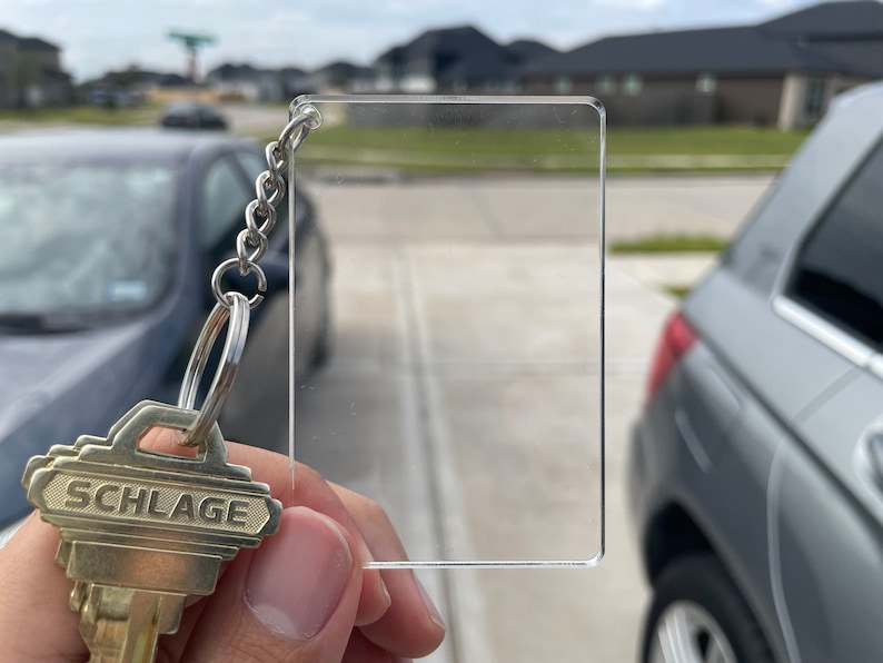 Rectangle Blank Clear Acrylic Photo Keychain-choose Quantity--5pcs. or ...