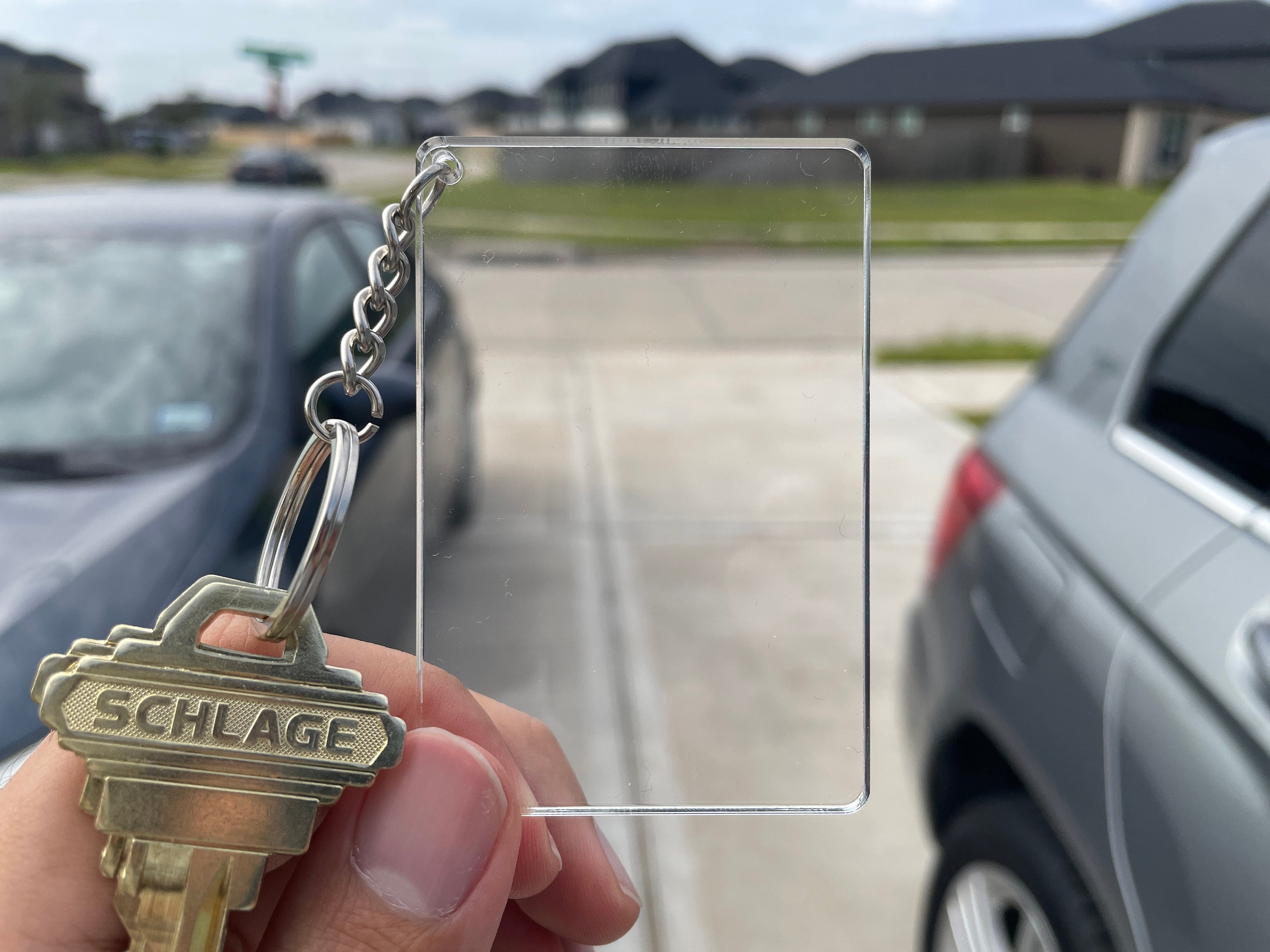 Rectangle Blank Clear Acrylic Photo Keychain-choose Quantity--5pcs. or ...