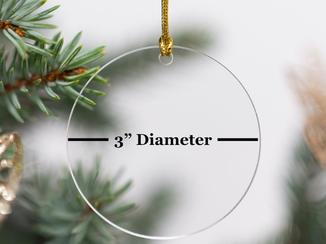 Clear Acrylic Christmas Ornament Blanks DIY Acrylic Blanks Round Shape ...