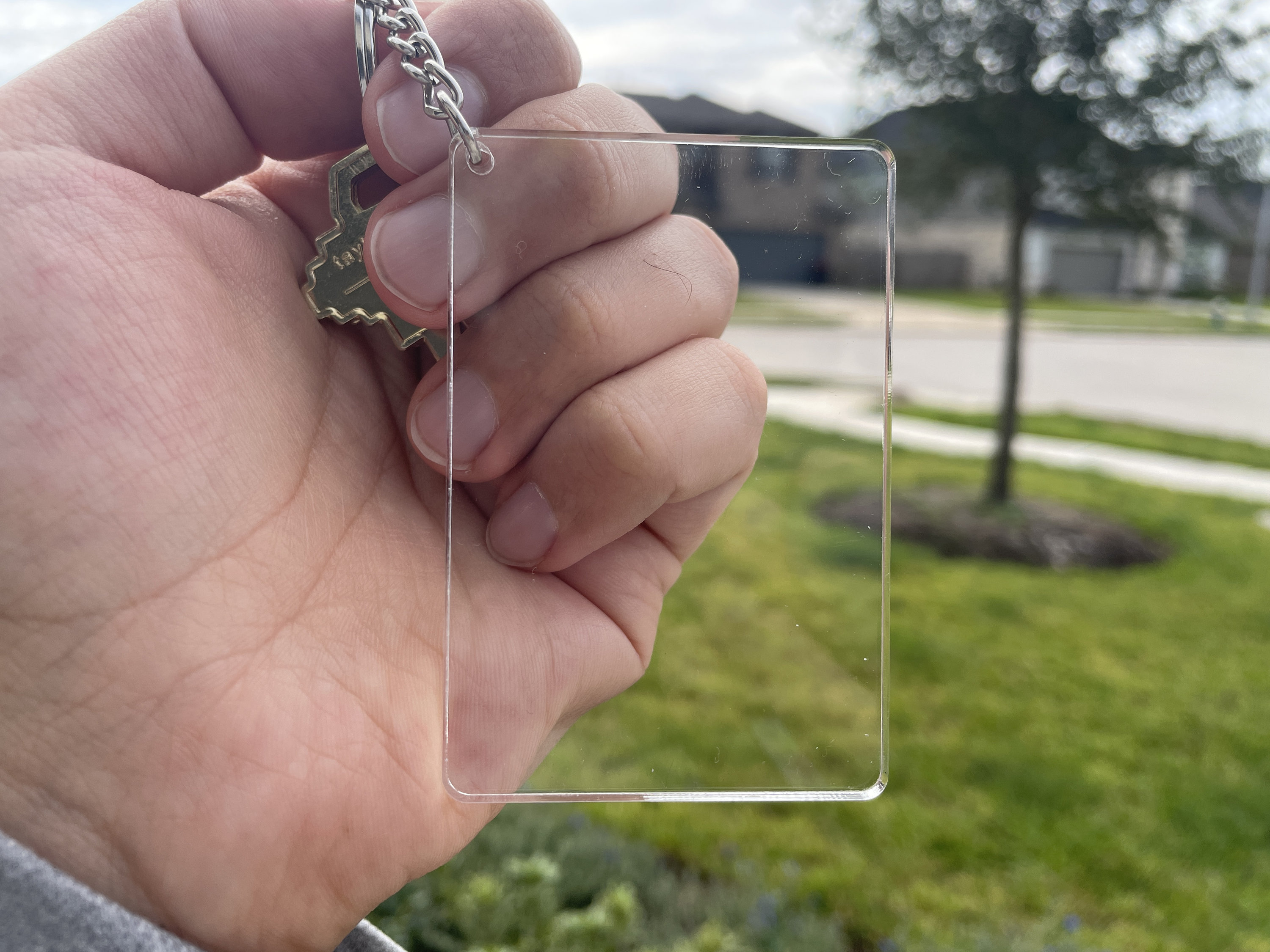 Rectangle Blank Clear Acrylic Photo Keychain-choose Quantity--5pcs. or ...