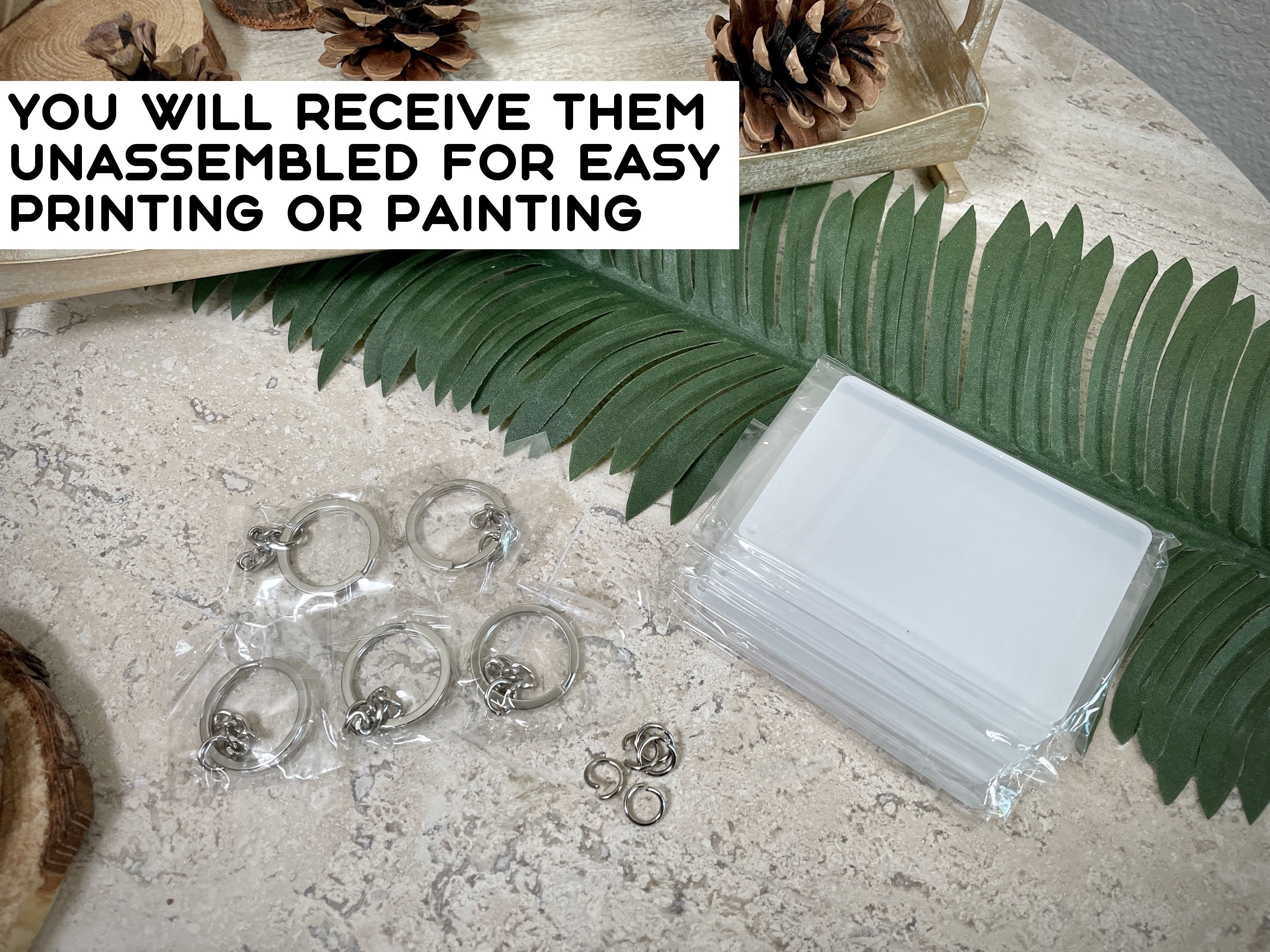 Rectangle Blank Clear Acrylic Photo Keychain-choose Quantity--5pcs. or ...