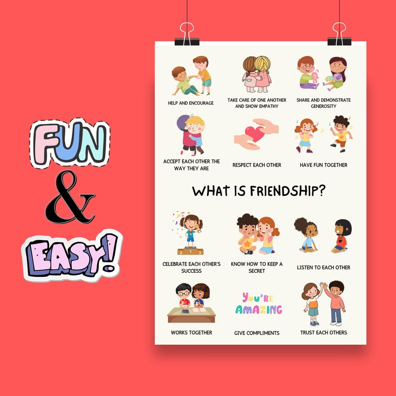 Friendship Poster, What is Friendship, Kids Wall Art, Montessori ...