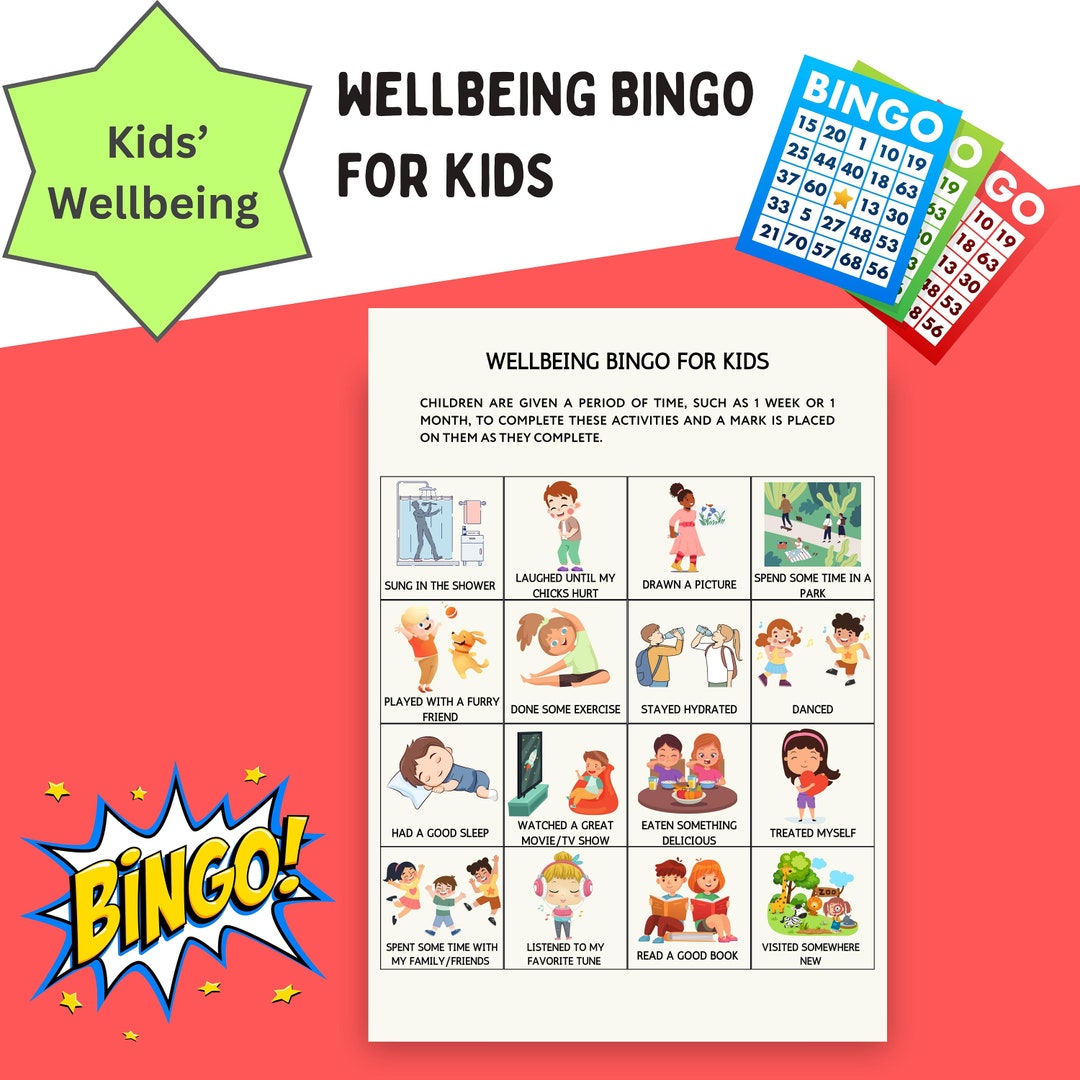 Children's Wellbeing Bingo, Digital Wellness Activity, Kids Mental ...
