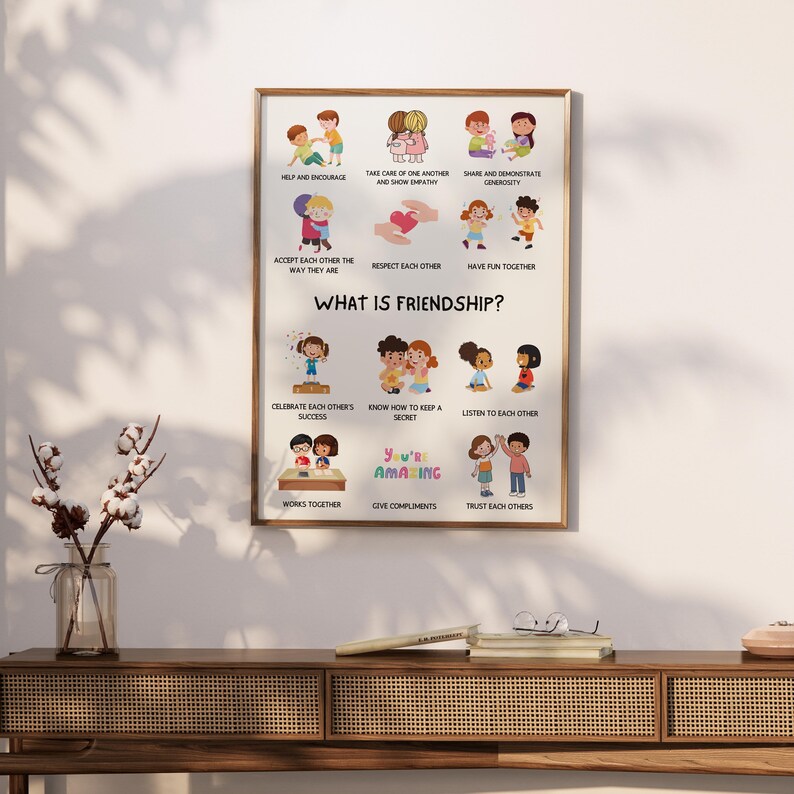 Friendship Poster, What is Friendship, Kids Wall Art, Montessori ...