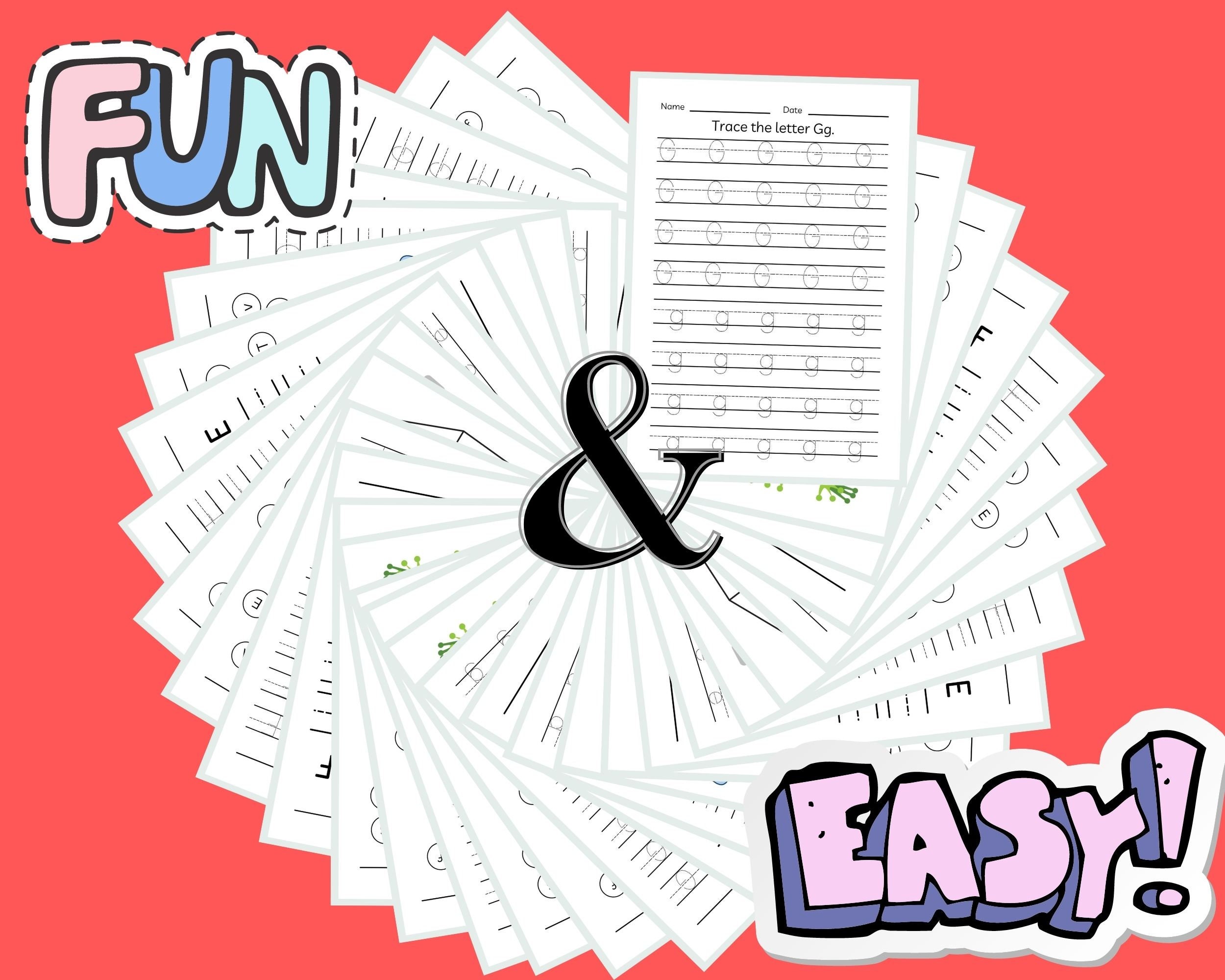 Printable Kid Alphabet Learning Pages, Children ABC Workbook ...