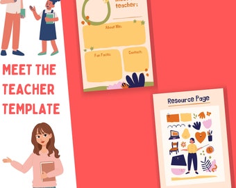 Teacher Introduction Template, Back to School Meet the Teacher ...