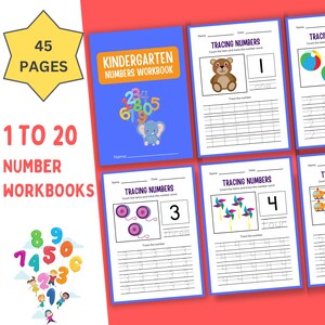 Numbers Learning Template, 1-20 Numbers, Number Exercise Educational ...