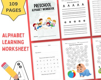 ABC Kids Worksheet Printable Teachers Homeschool Instant Download ...