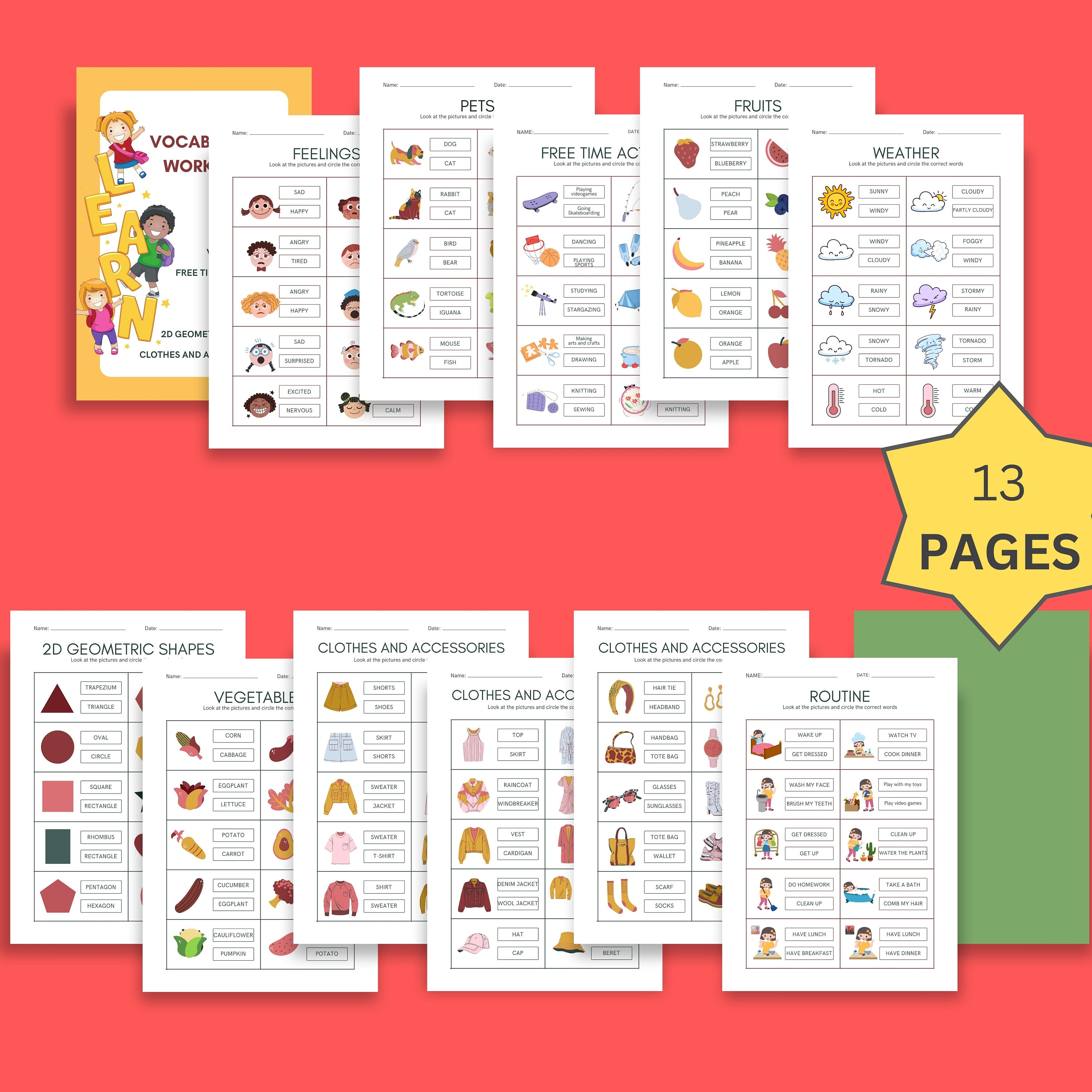 Vocabulary Worksheet, Vocabulary Practice Sheet, Language Learning ...