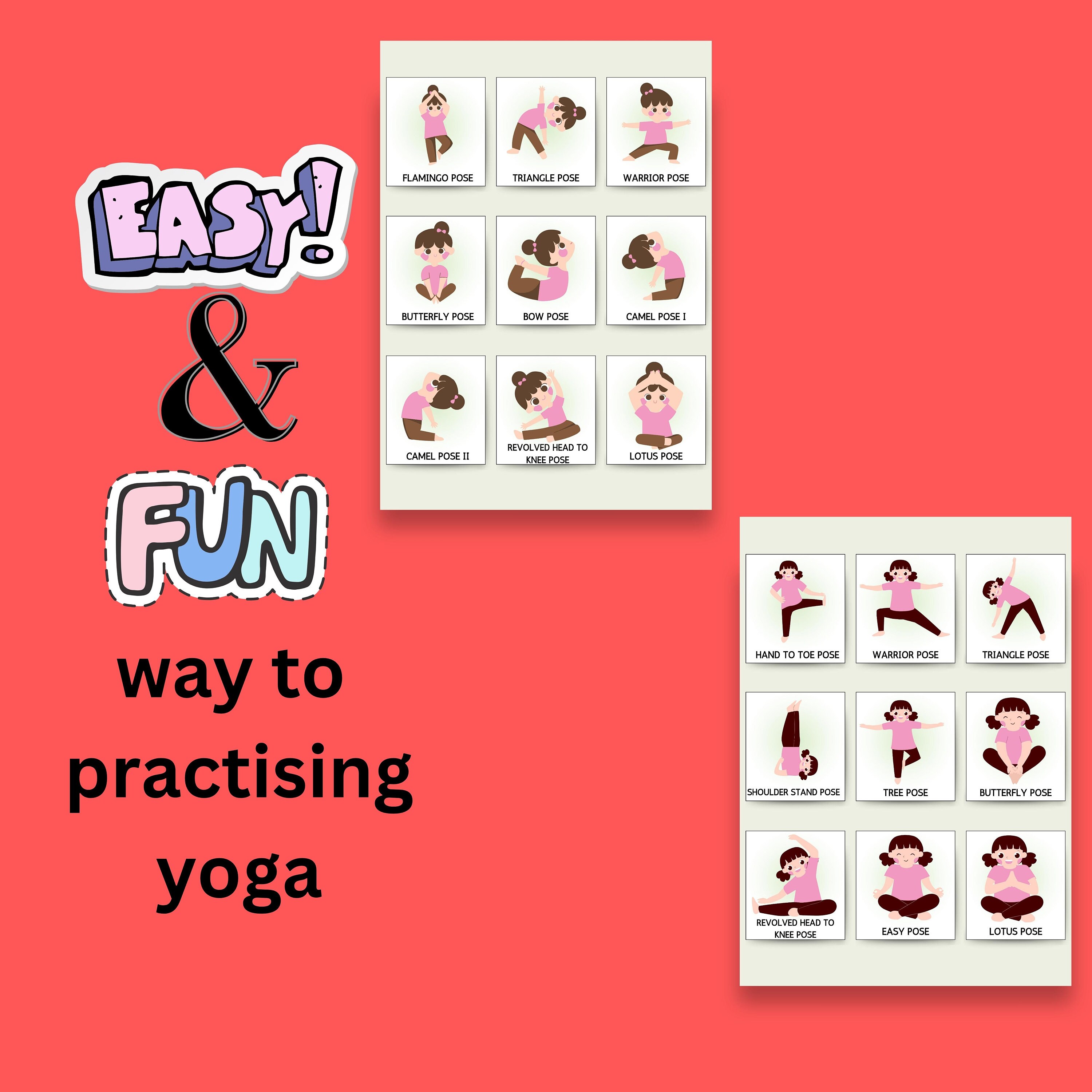 Kids Yoga Cards, Children’s Yoga Pose, Montessori Printable Cards ...