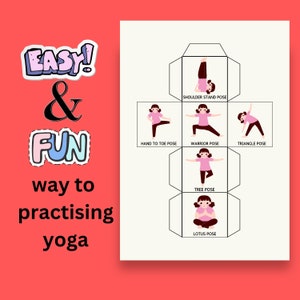 Kids Yoga Pose Cube, Children’s Yoga Pose Dice, Montessori Printables ...