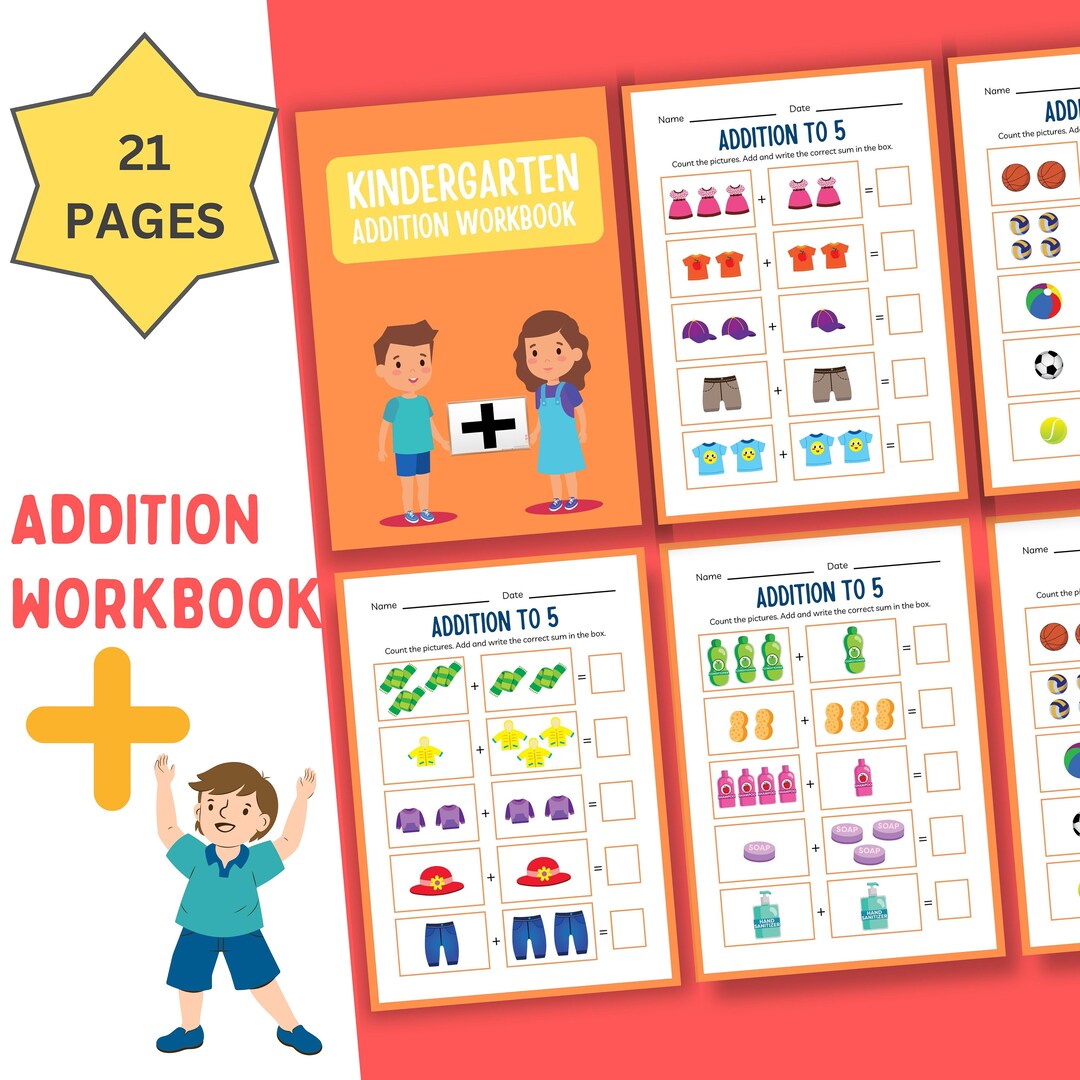 Printable Kids Addition Worksheets, Children Math Practice Sheet ...