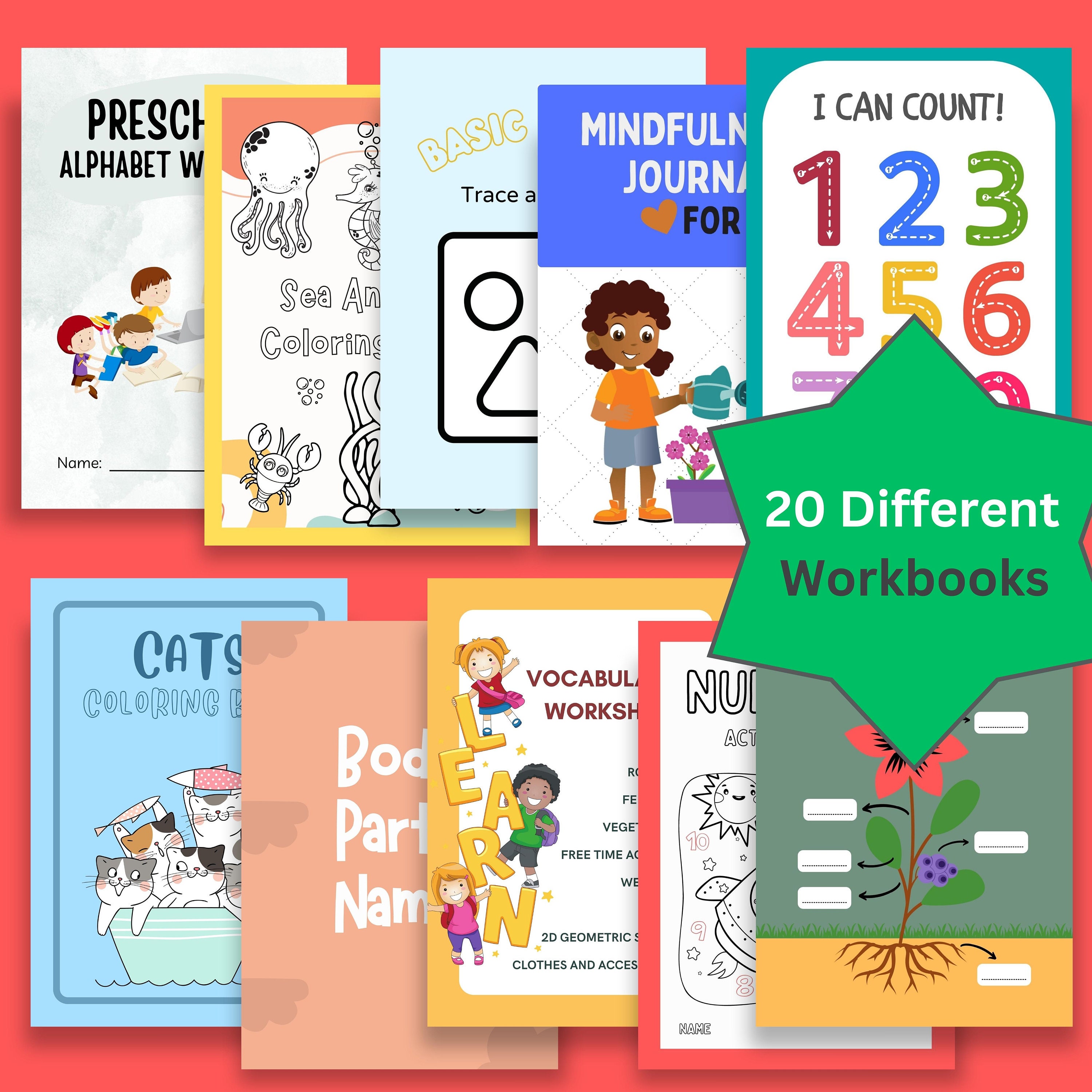 Mega Learning Bundle, 360+ Page, Activity Worksheets, Coloring, Numbers ...