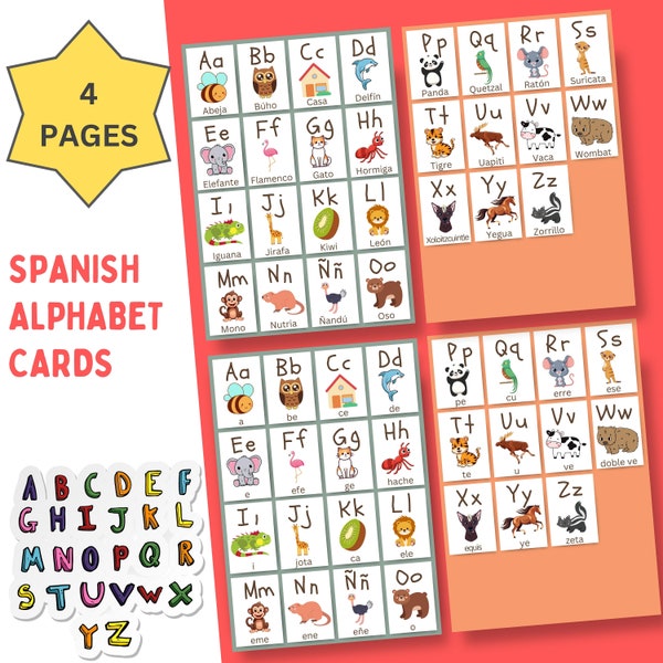 Spanish Alphabet - Etsy