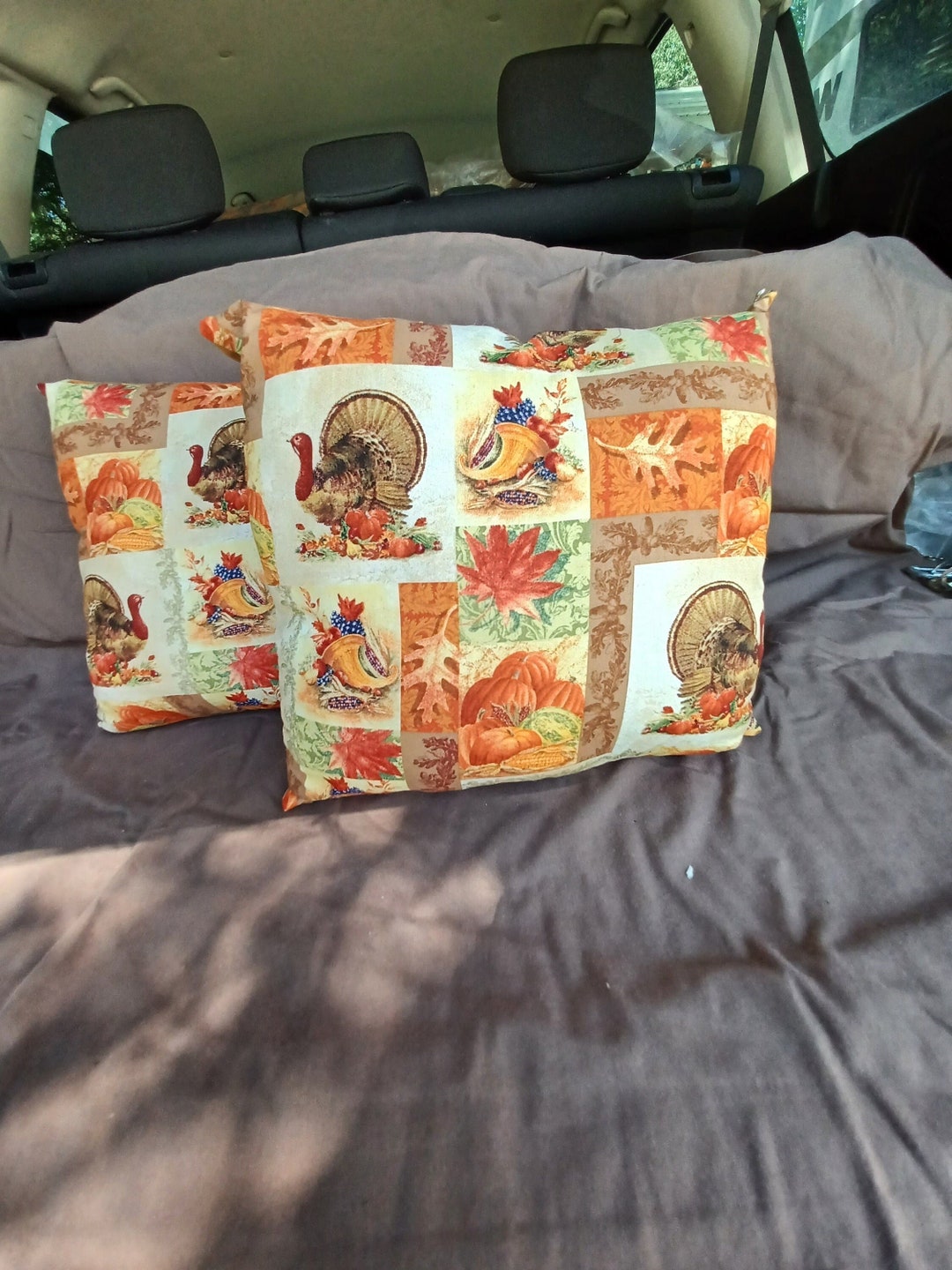 Fall 12x12 Turkey Throw Pillows Set - Etsy
