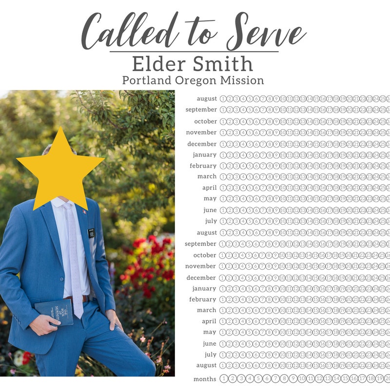 Lds Missionary Charts - Etsy