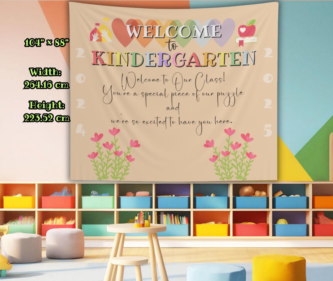 Welcome to Kindergarten Tapestry, Teacher Classroom Tapestry, Welcome ...