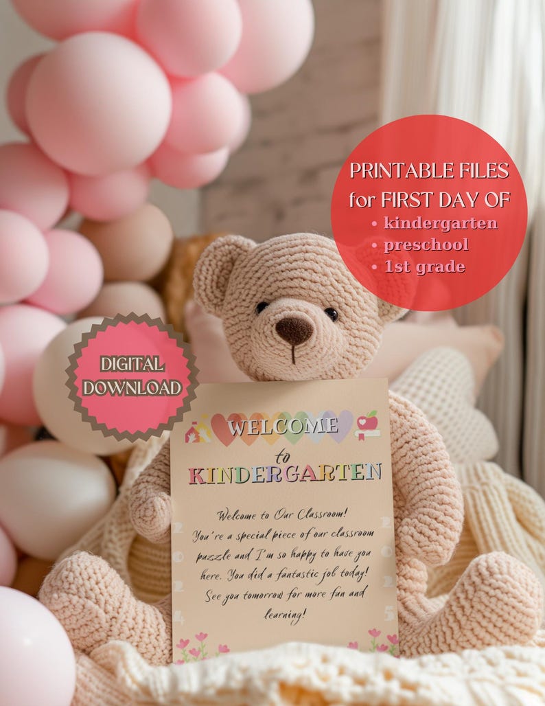 First Day of School Letter From Teacher, Printable Welcome Card, First ...