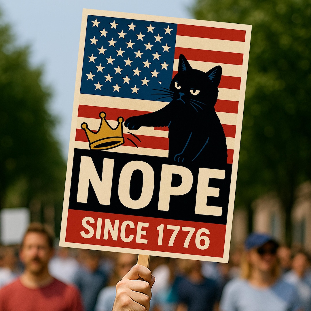 No Kings in America Protest Sign, Anti MAGA Protest Sign for Freedom ...