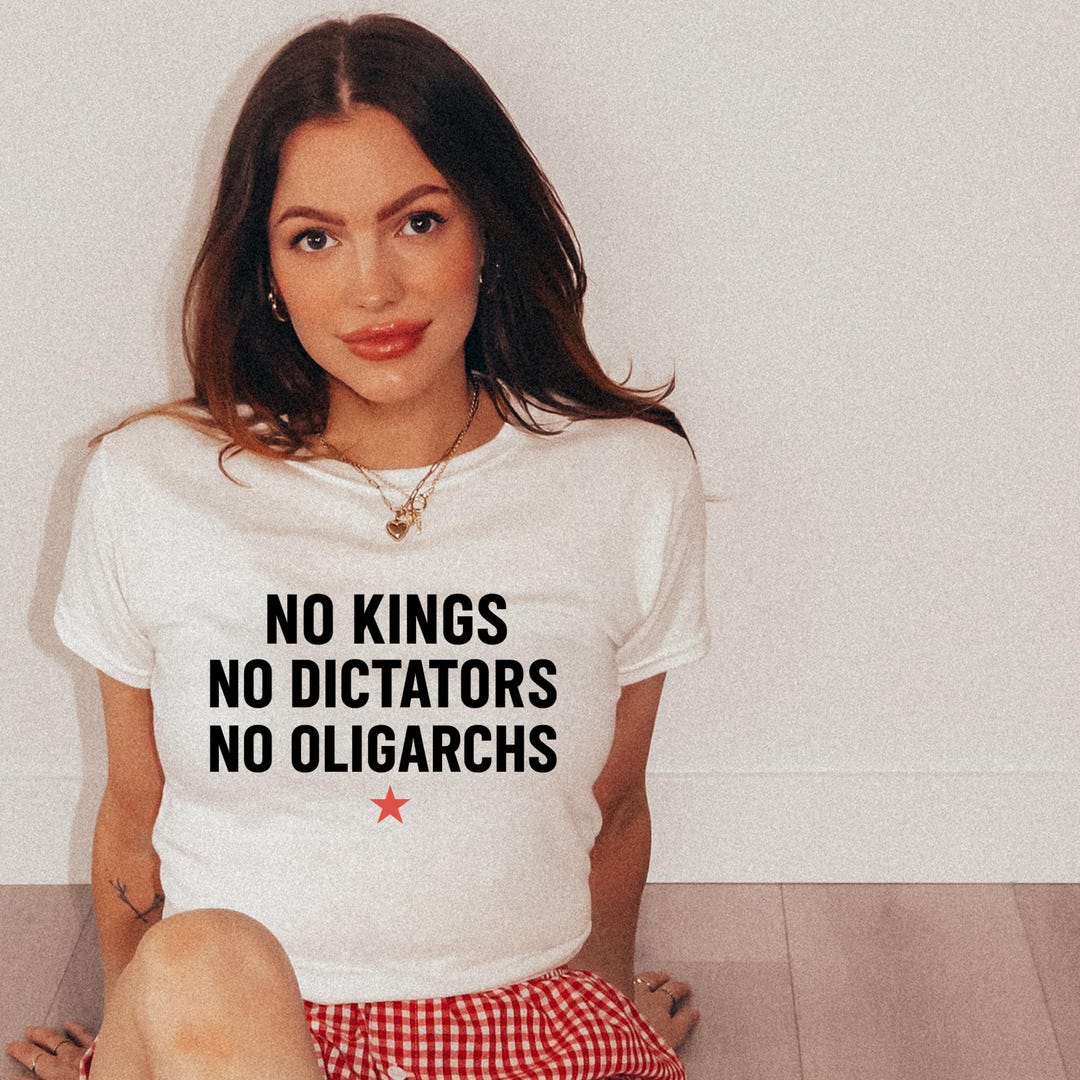 No Kings No Dictators No Oligarchs Baby Tee, Pro Democracy Shirt ...