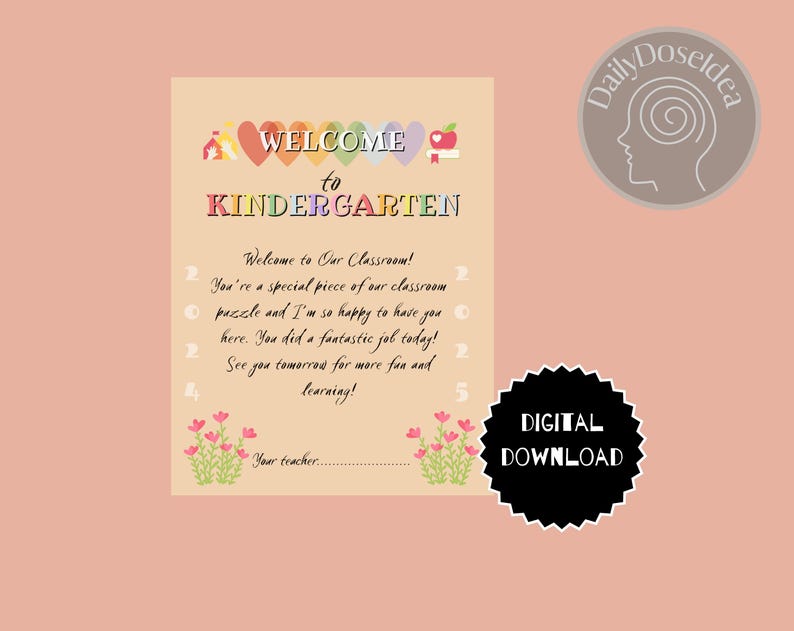 First Day of School Letter From Teacher, Printable Welcome Card, First ...