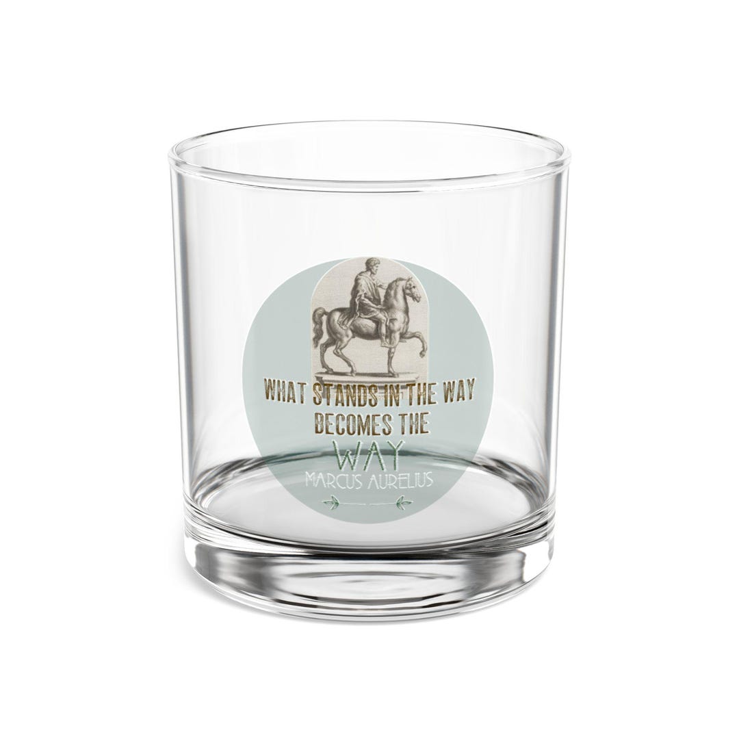 Marcus Aurelius Whiskey Rocks Glass, Philosophy Gift for Stoic, Roman ...