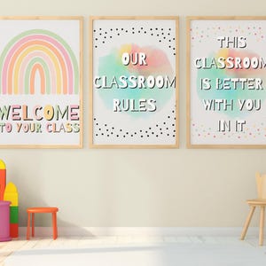 Classroom Rules Preschool, Digital Classroom Rules Posters, Printable ...