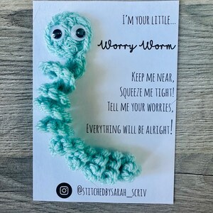 Worry Worm Personalised Crochet Keyring Starting School Letter Box Gift ...
