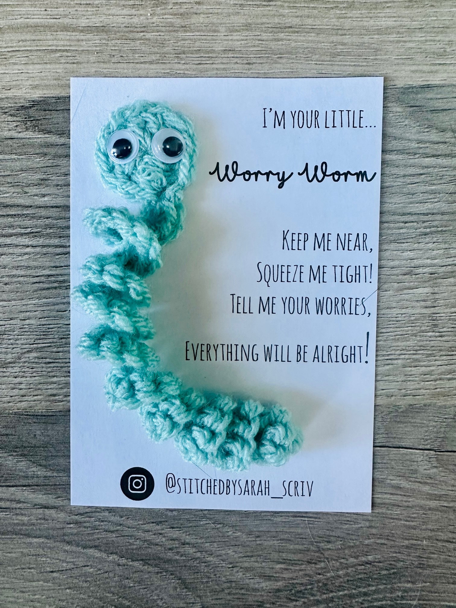 Worry Worm Crochet Anxiety Relief Starting School Fidget - Etsy