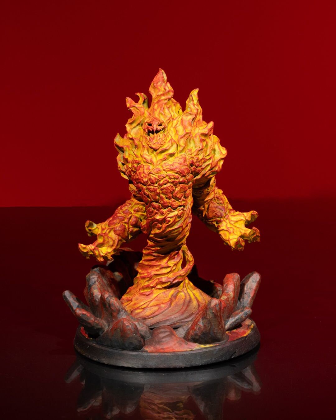 Fire Elemental Ice and Fire 32mm Unpainted Dnd Miniatures - Etsy