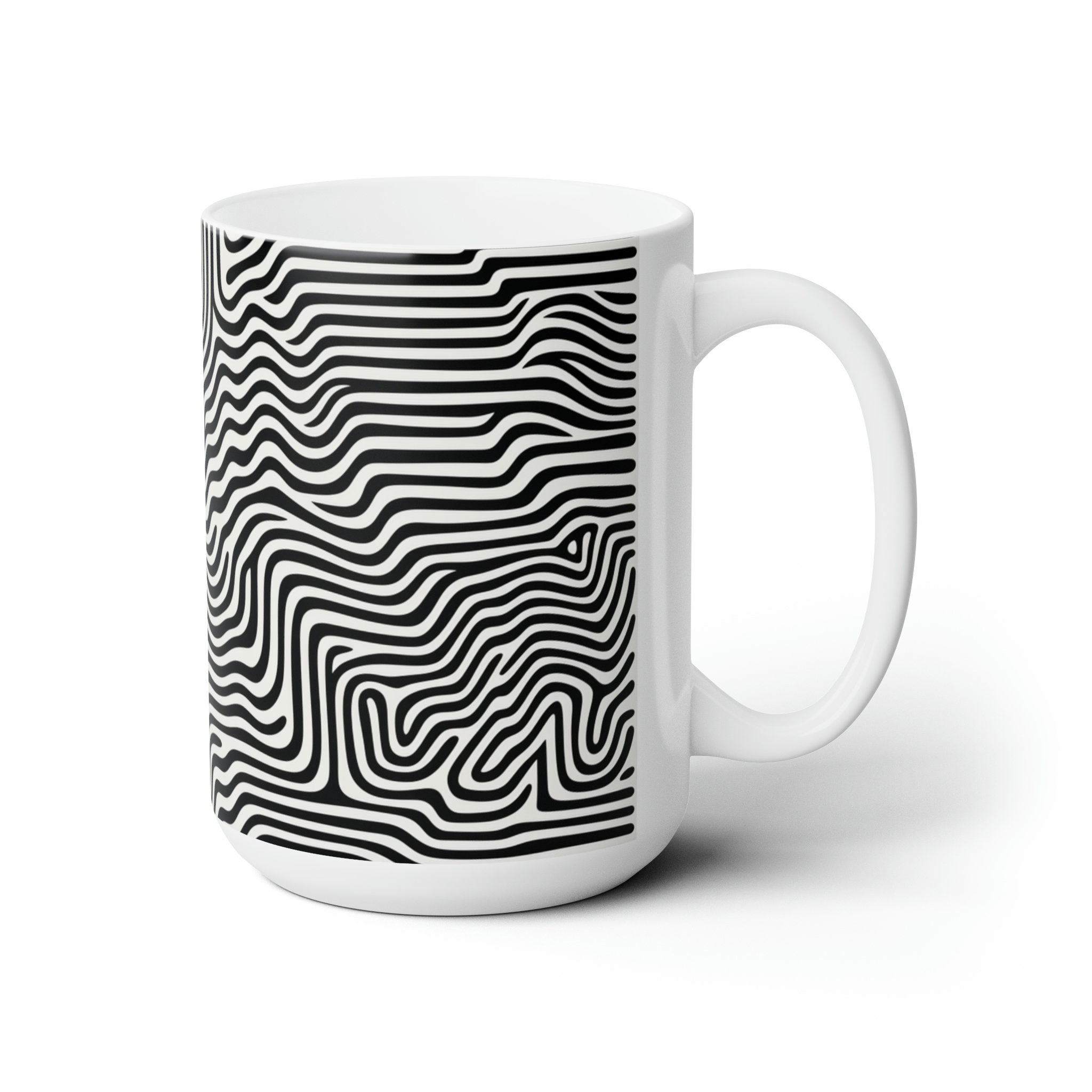Psychedelic Optical Illusion Mug Hypnotic Mug Abstract Art - Etsy