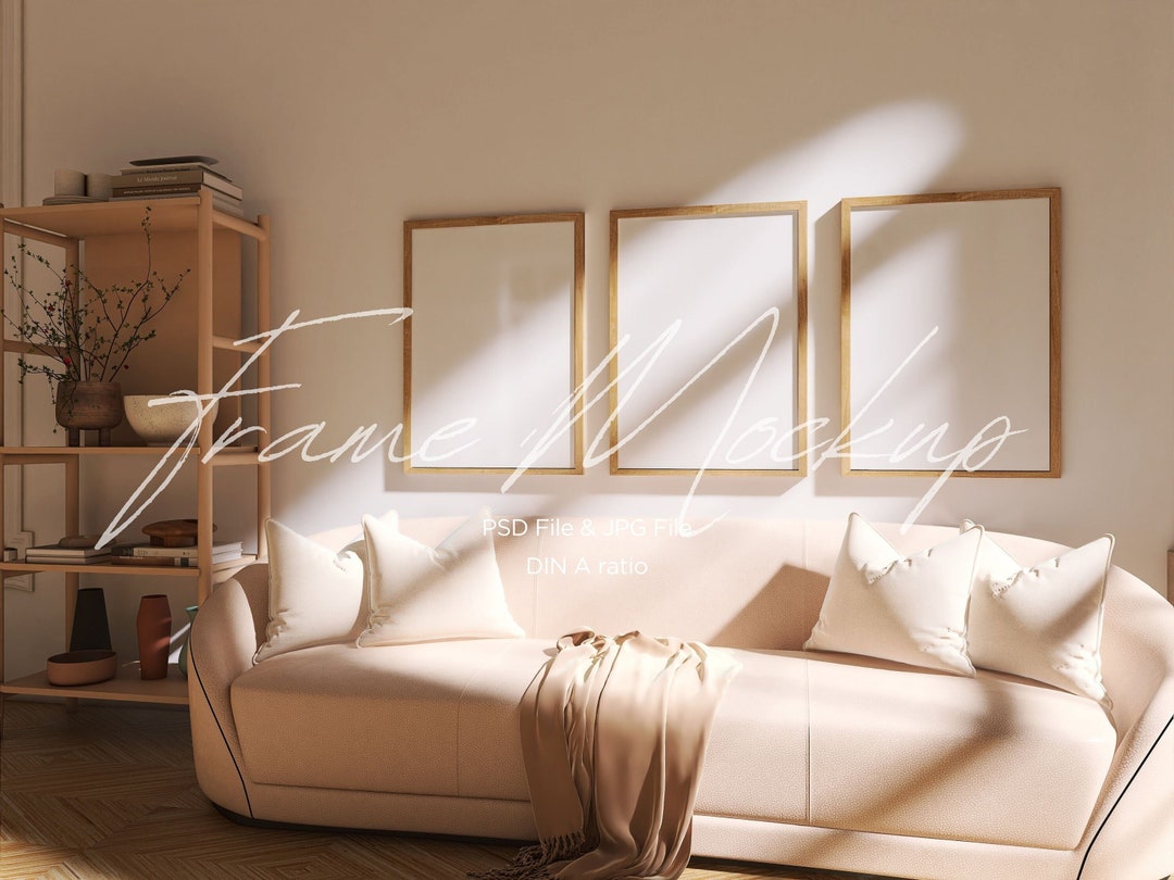 Scandinavian Frame Mockup, 3 Frame Mockups, 5x7 Ratio, Minimalistic ...