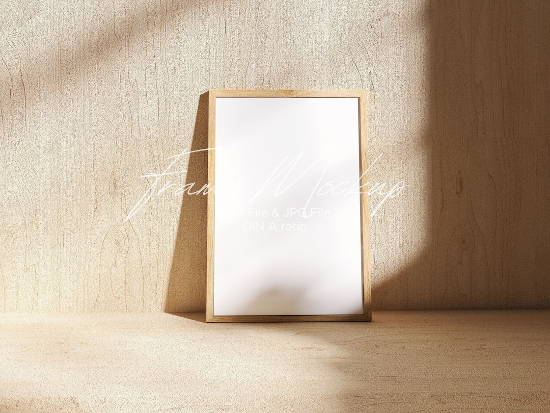 Vertical Frame Mockup, Modern Wood Mockup, Vertical Mockup, Wooden ...