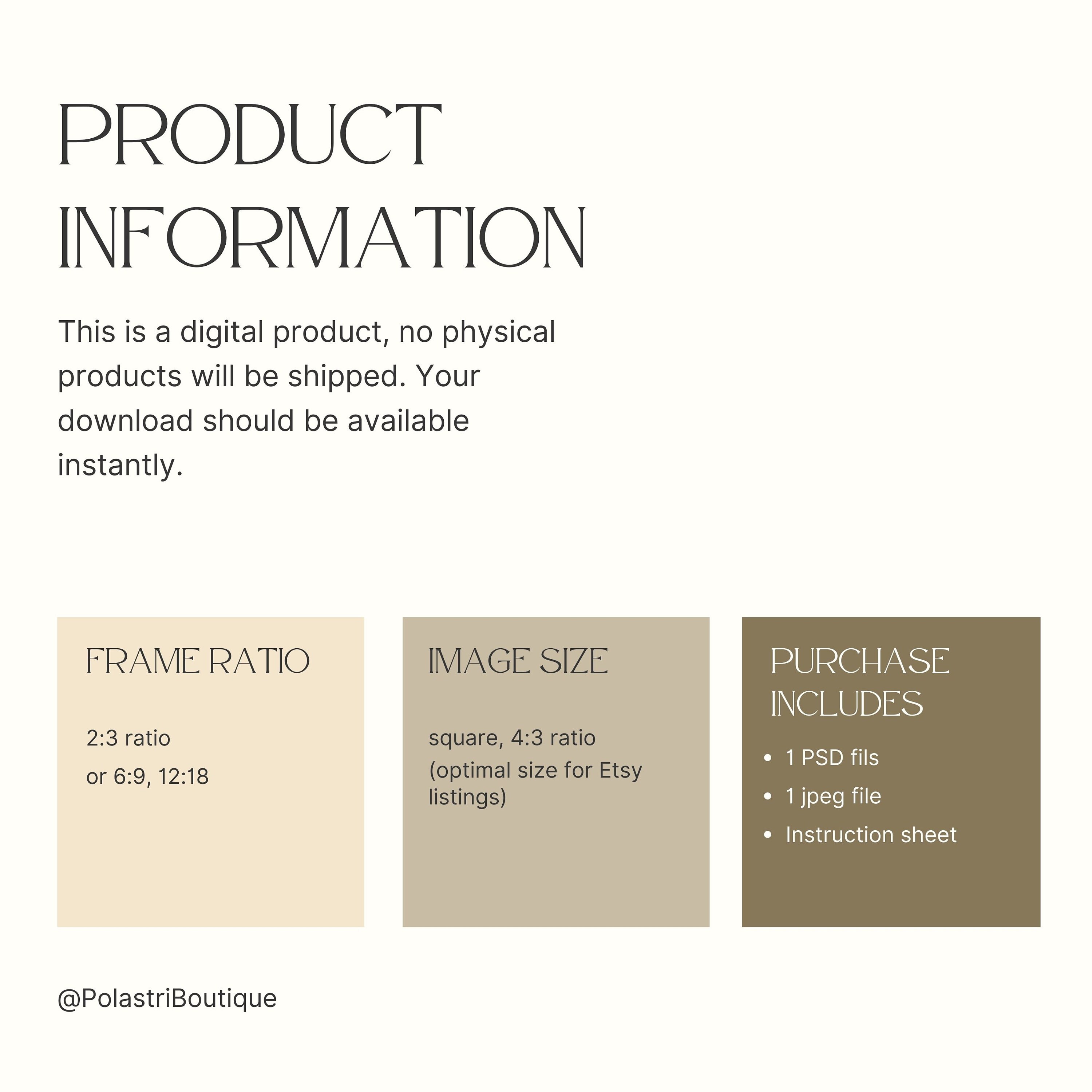 Three Vertical Frames Mockup for Photoshop, DIN A Mid-century Frame ...